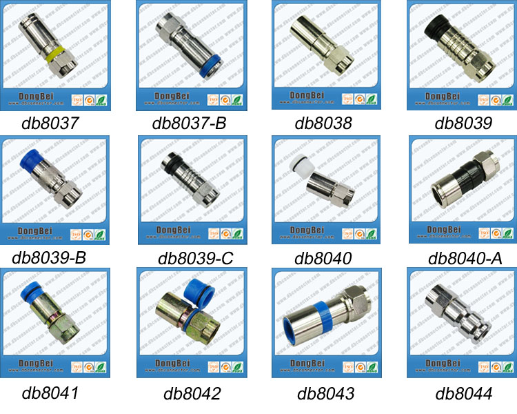 Compression F Connector For Rg6,Rg11,Rg59 Coaxial Cable,Male And Female ...
