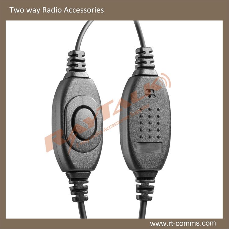 Inline Ptt Button With Microphone&optional Vox Switch For 2way Radio ...
