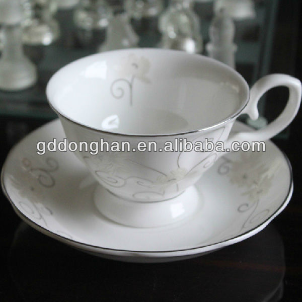Bone China Coffee Set With Golden Line Rim - Buy Bone China Coffee Set ...