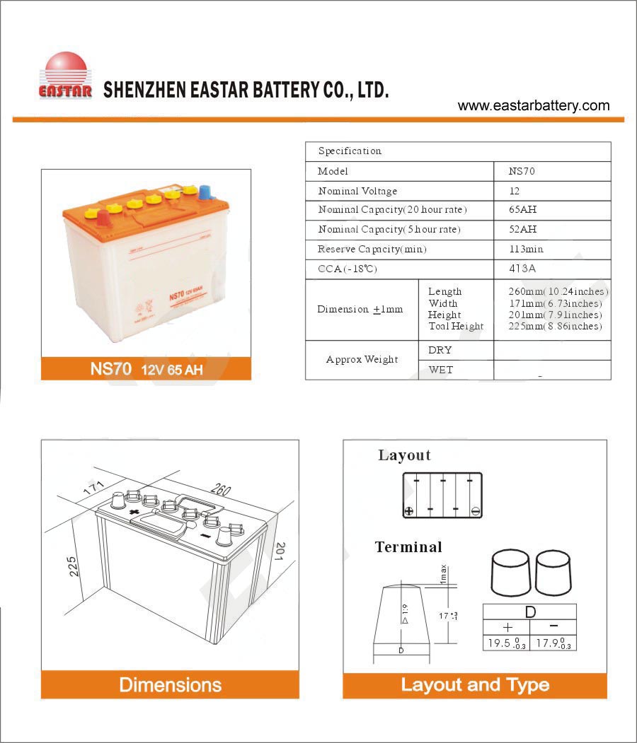 Extraordinary 12v100ah Dry Charged Acid Auto/car Battery In Bulk ...