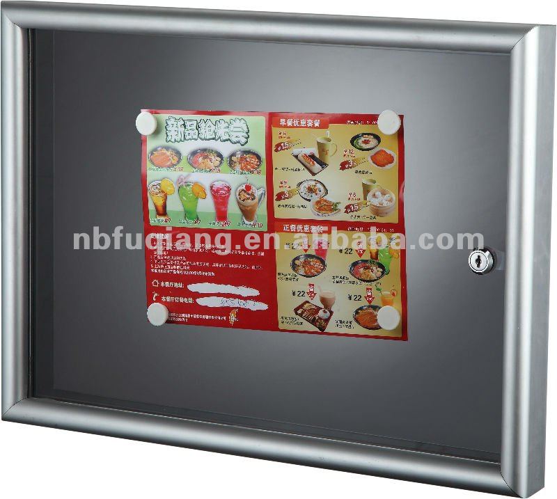 Aluminum Frame Lockable Notice Board With Magnet,Memo Board,Message ...
