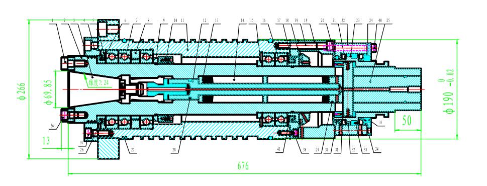 Bt 50 Direct Coupled Machinery Spindle For Cnc Machining Center - Buy ...