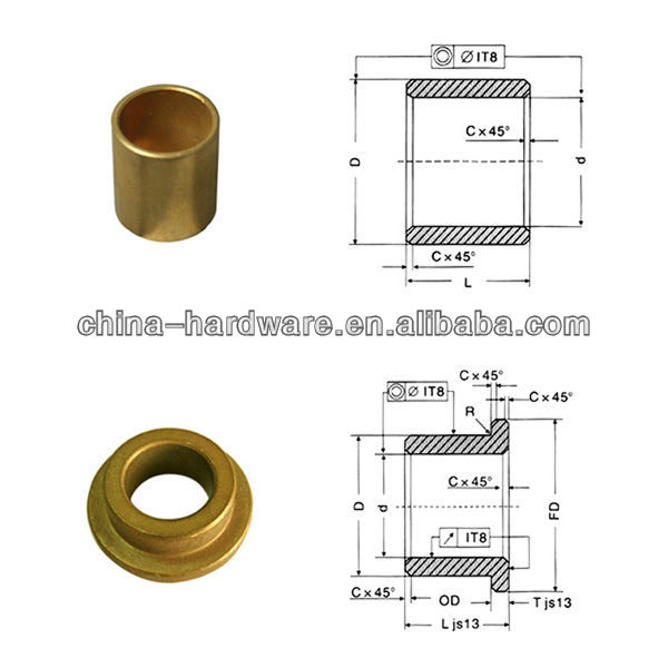 Sint-a50,Sint-b50,Sint-b51 Gesinterte Bronze Buchse,Flansch Bush - Buy ...
