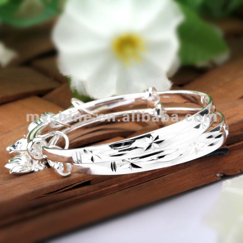 Silver Baby Bangles For Girls Design - Buy Silver Baby Bangle ...
