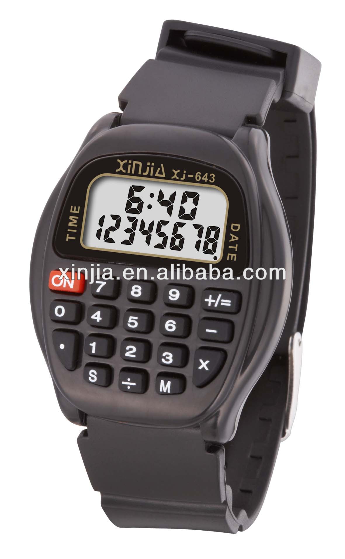 Fashion Lcd Kids Calculator Watch With Stainless Steel Back - Buy ...