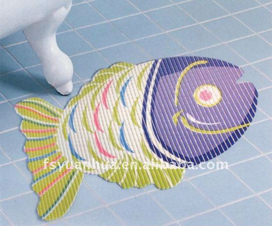 Fish Shaped Printed Pvc Foam Bath Mat,Anti-slip Mat,Use In Bathroom ...