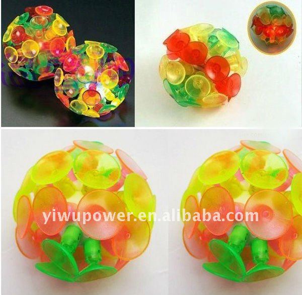 Colorful Sucker Ball,Popular Sticky Ball Toy,Fashion Kids Light Up Led ...