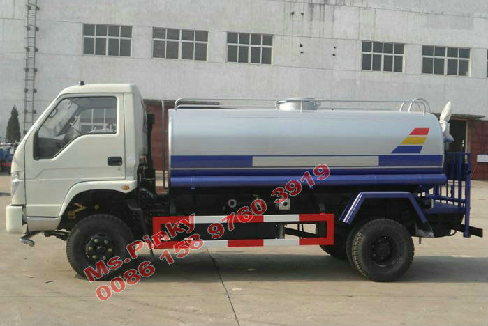 Right Hand Drive Mini Water Tank Truck Foton Forland Water Bowser 5cbm ...