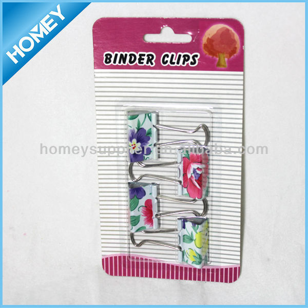 Promotional Colored Decorative Binder Clips In Blister Card Packing ...