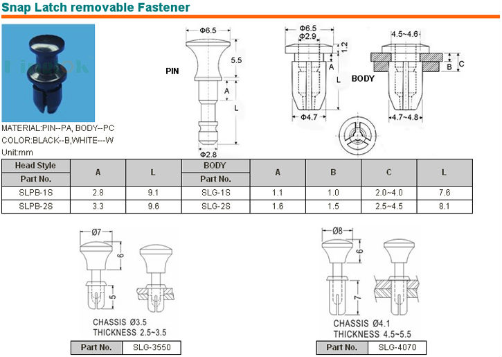 Nylon Rivet Snap Latch Plastic Snap Rivets Plasic Snap Head Rivet - Buy ...