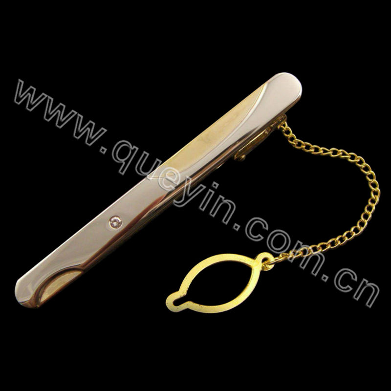Personal Design Tie Bar/tie Pin/tie Clip With Chain - Buy Tie Bar,Tie ...