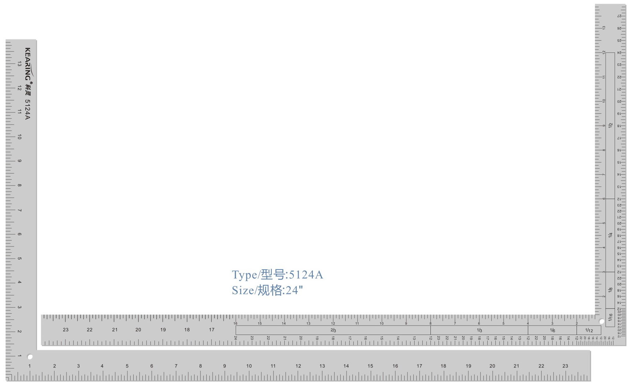 Kearing Brand,Thick Aluminum L Square Rule,Soft Metal L Shape ...