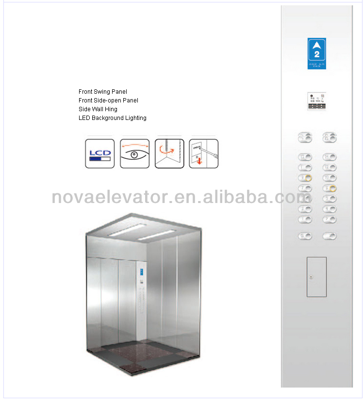 Elevator Stainless Steel Panel Cop Lop Elevator Button Panel,Elevator ...