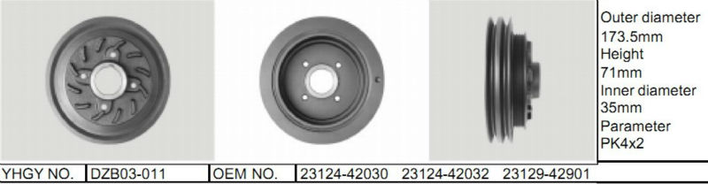 מיצובישי 4d56 גל ארכובה Pully משאית חלק Md050355 Md160546k - Buy גל ...