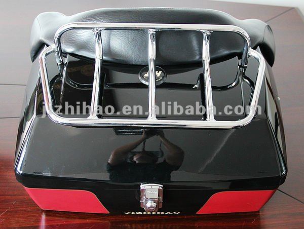 X Large Motorcycle Trunk For Harley Honda With Large Backrest And Top ...