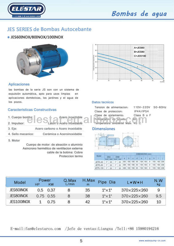 motobombas de agua Bomba hidroneumática de 1 HP, tanque 6.4 LITROS (motobombas de agua JET ...