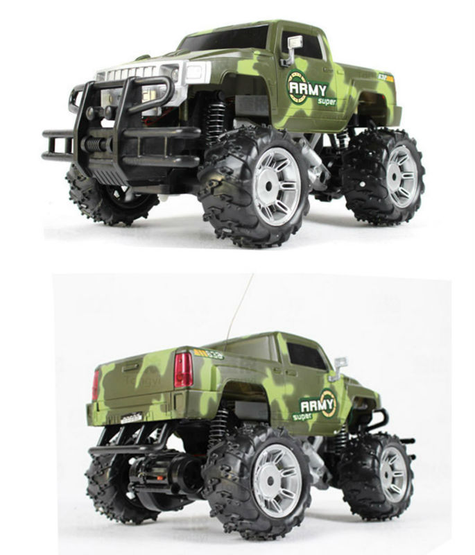 Rb-1050631 Rc Military Car 4ch Army Green Remote Control Off-road ...