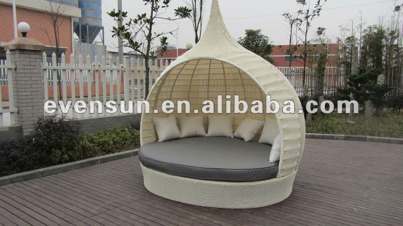 1pc Synthetic Rattan/wicker Outdoor Garden Kd Nest Hanging Bed With ...