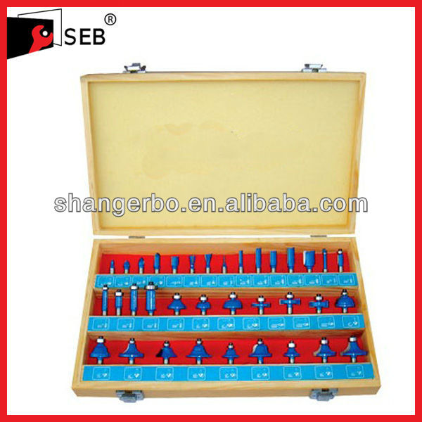 Professional Grade 35b Pcs Wooden Box Tungsten Carbide Tipped Router ...