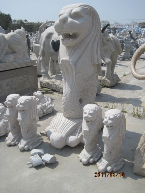 Garden Gray Stone Fox Carvings,Granite Stone Fox Statues,Hand Carved ...