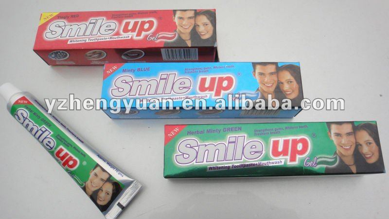 Smile Up Lemon Mint Flavored Stain Removing Toothpaste(silver Color Box ...