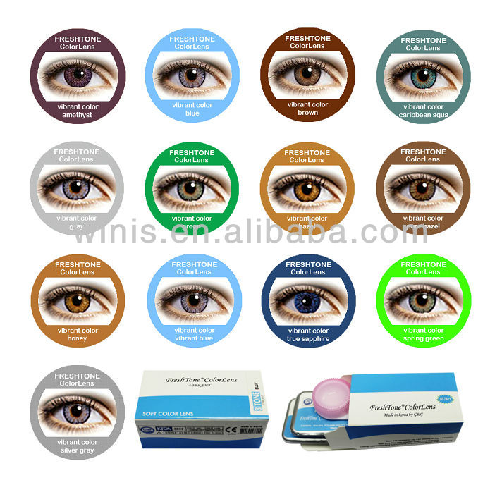 Colored Eye Contact Lenses Freshtone Vibrant Contact Lens Pure Hazel ...