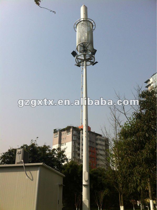 China Gsm Steel Monopole Tower With Two Platform Mast Monopole For ...