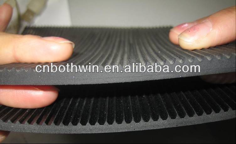 Anti Slip 3mm Deep V Ribber Rubber Sheet Deep V Ribbed Rubber Matting ...