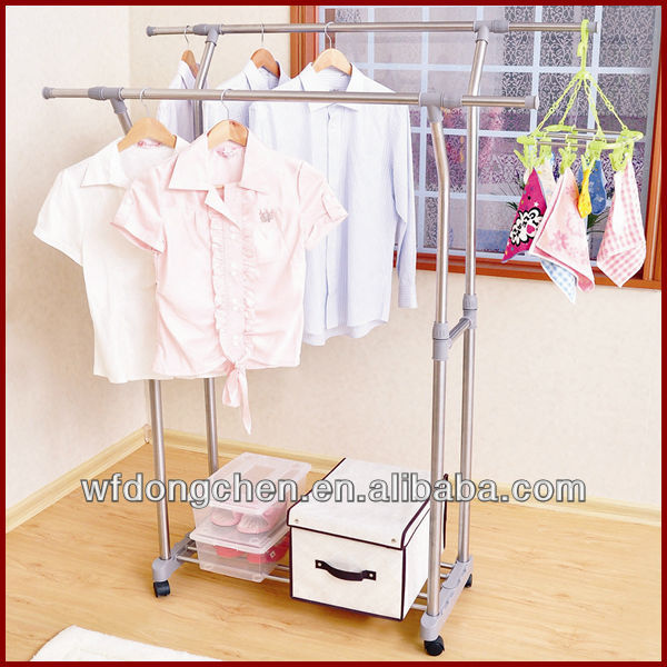 Dc-0512 Double-pole Clothes Hanger Stand Rack - Buy Double-pole ...