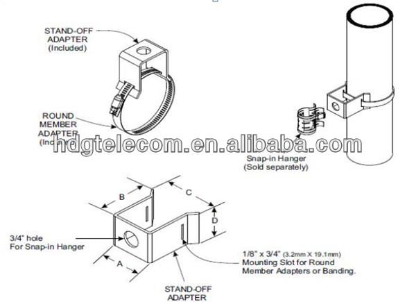 Wireless Solutions Universal Tower Stand-off Adapter Kits For Butterfly ...