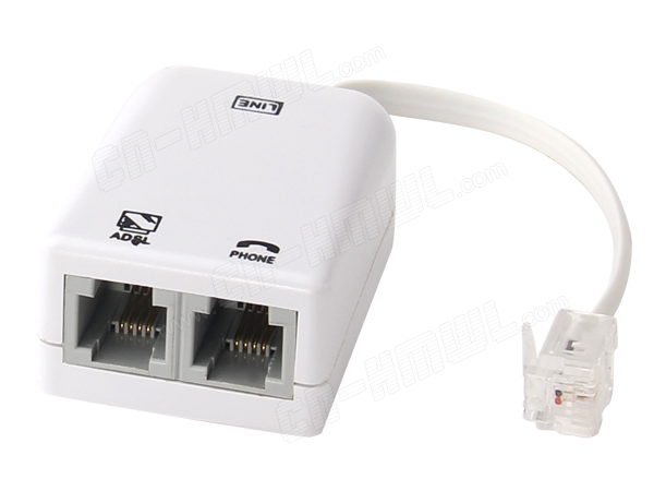 Rj11 Rj45 Adsl Splitter For Telephone Fax - Buy Rj11 Rj45 Adsl Splitter ...