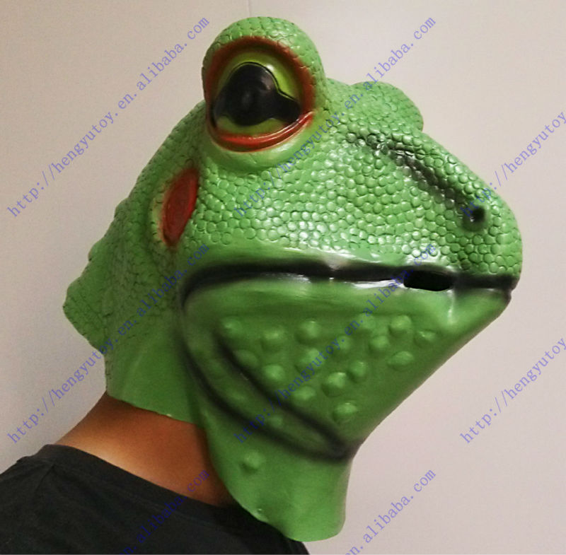 New Frog Toad Mask Latex Animal Costume Adult Accessory Latex Halloween ...