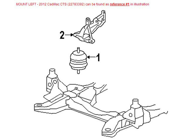 22783392 25973848 Auto Left Motor Engine Mounting For Cadillac Cts 08 ...