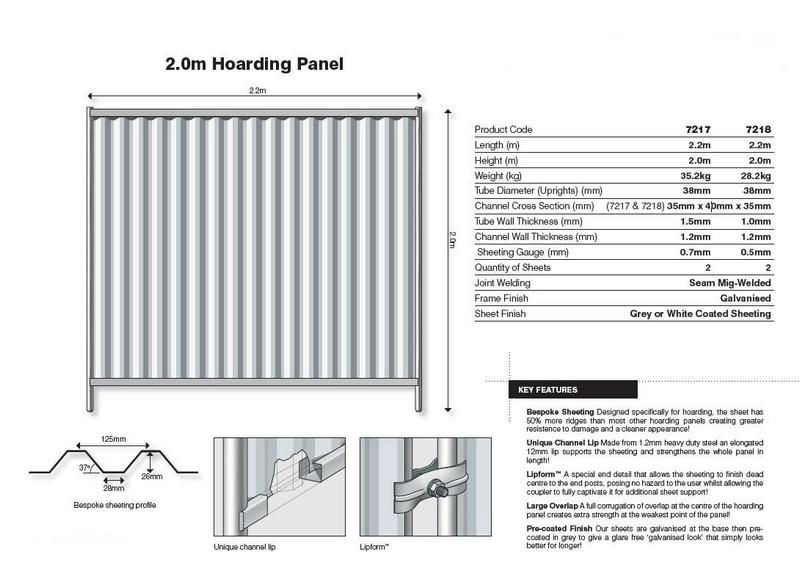 2mx2.1m Construction Site Portable Temporary Steel Hoarding Fence Panel ...