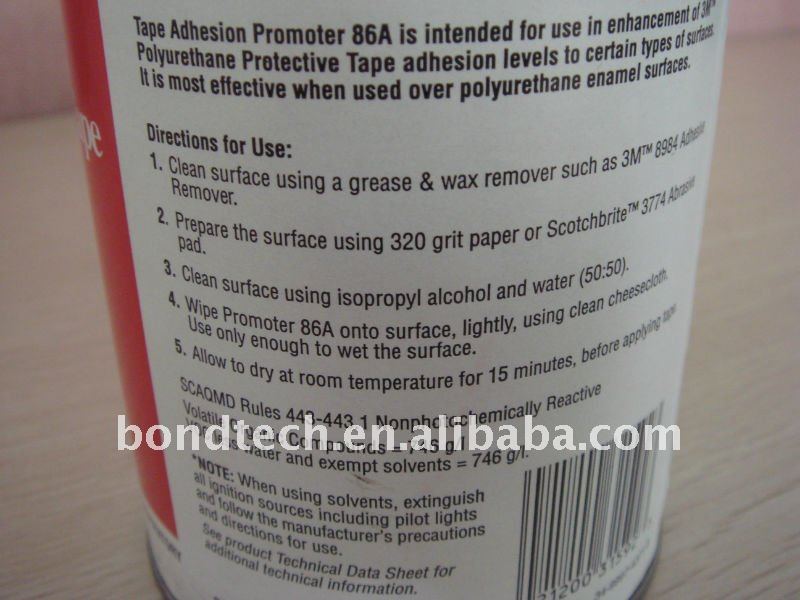 3m Adhesion Promoter 86a Transparent Liquid - Buy 3m Primer 86a ...