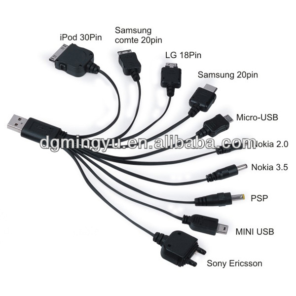 Alta Qualidade 10 Em 1 Cabo Usb Universal Carregador Multi - Buy 10 Em ...